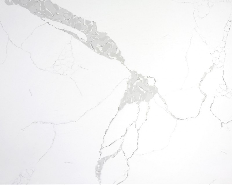 Invisible White Quartz Slabs (YMQ212) - quartz countertops - Yomi Stone