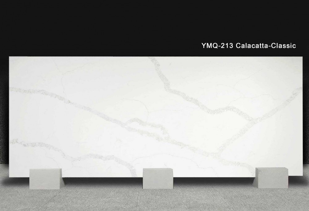 Calacatta Greece Quartz Slabs (YMQ227) - quartz countertops - Yomi Stone