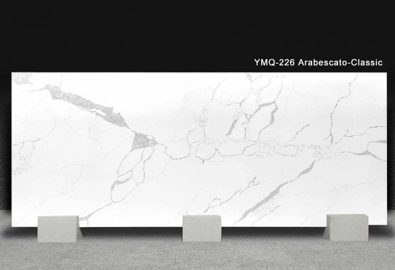 Calacatta Tree Quartz Slabs (YMQ218) - quartz countertops - Yomi Stone