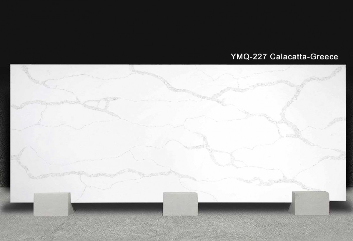 Calacatta Tree Quartz Slabs (YMQ218) - quartz countertops - Yomi Stone