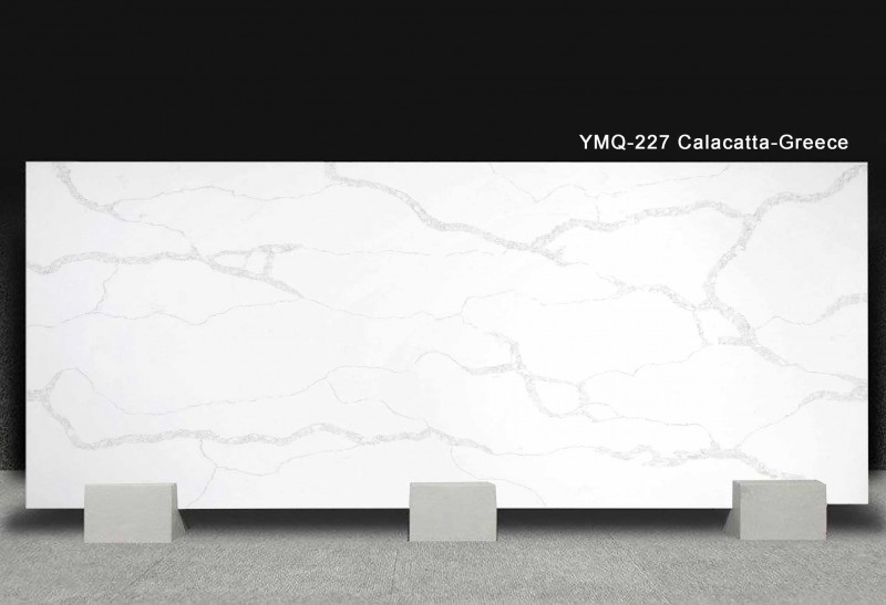 Calacatta Greece Quartz Slabs (YMQ227) - quartz countertops - Yomi Stone