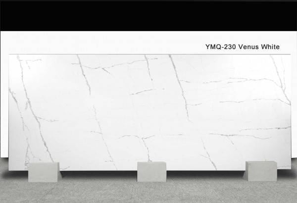 Venus White Quartz Slabs (YMQ230) - quartz countertops - Yomi Stone