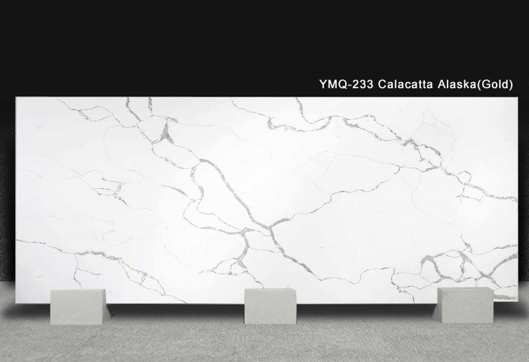 Calacatta Tree Quartz Slabs (YMQ218) - quartz countertops - Yomi Stone