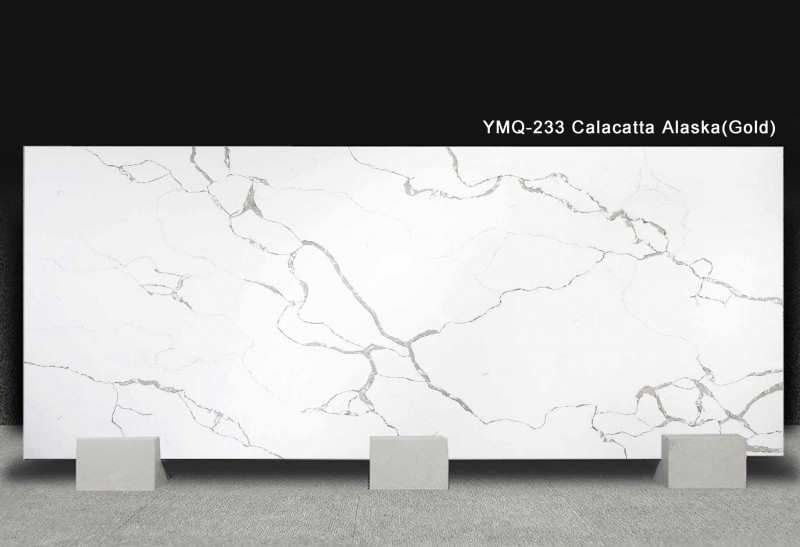 Calacatta Tree Quartz Slabs (YMQ218) - quartz countertops - Yomi Stone