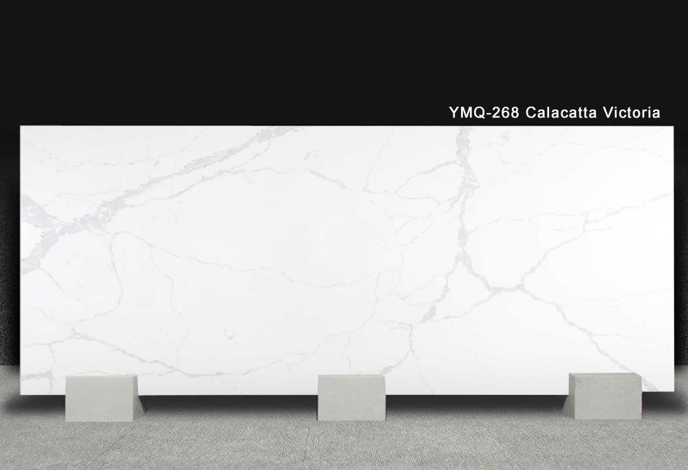 Calacatta Tree Quartz Slabs (YMQ218) - quartz countertops - Yomi Stone