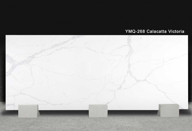 Invisible White Quartz Slabs (YMQ212) - quartz countertops - Yomi Stone