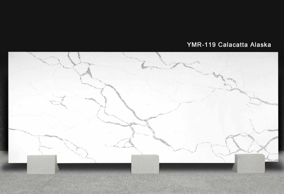 Calacatta Victoria Quartz Slabs (YMQ268) - quartz countertops - Yomi Stone