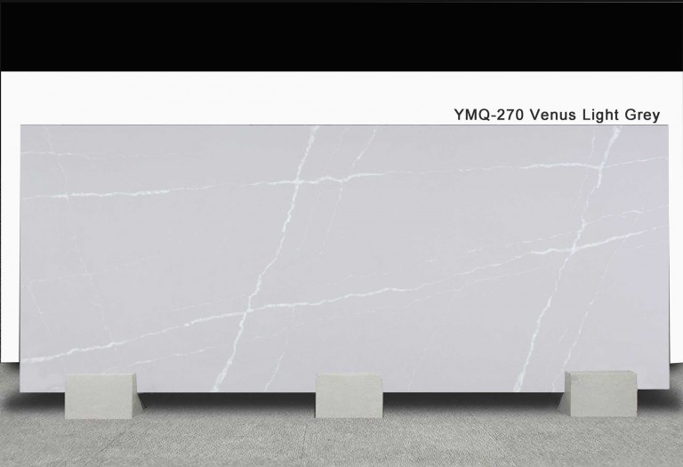 Venus White Quartz Slabs (YMQ230) - quartz countertops - Yomi Stone